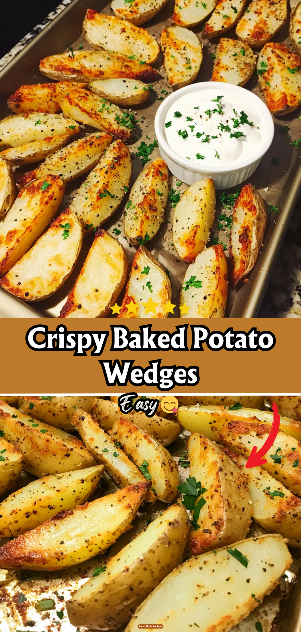 Crispy Baked Potato Wedges