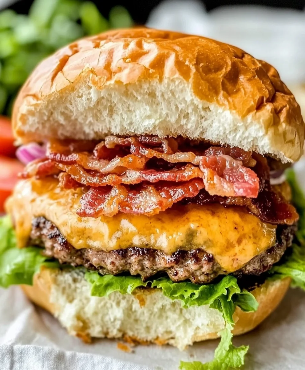 Bacon Cheddar Stuffed Burgers