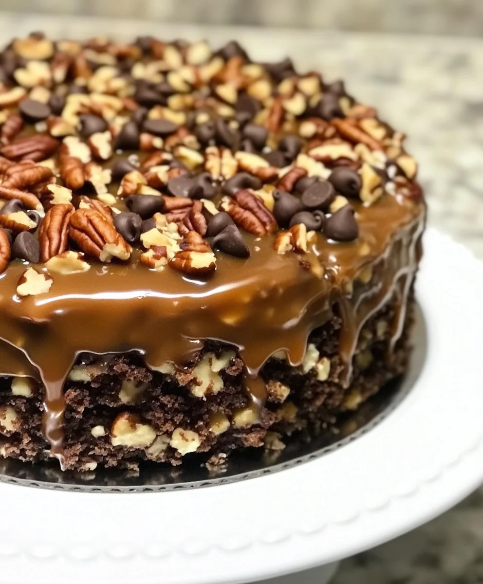 Easy Homemade Chocolate Turtle Cake Recipe