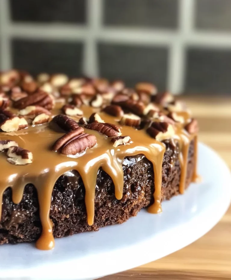 Easy Homemade Chocolate Turtle Cake Recipe